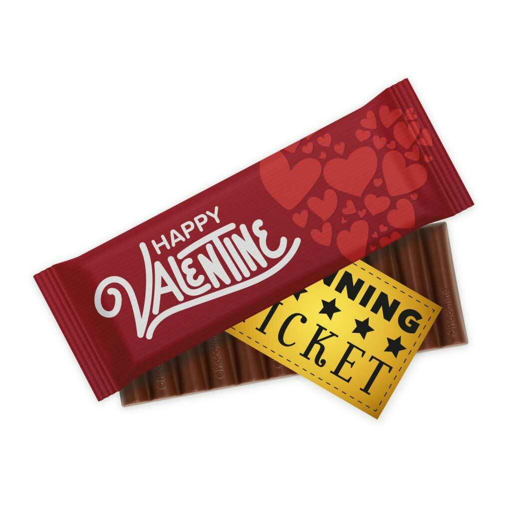 12 Baton Valentines Chocolate Bars | Chocolate Bars | Redbows Ltd