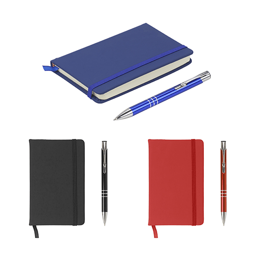 Notebook And Ballpen Sets With 100 Pages Branded by Redbows