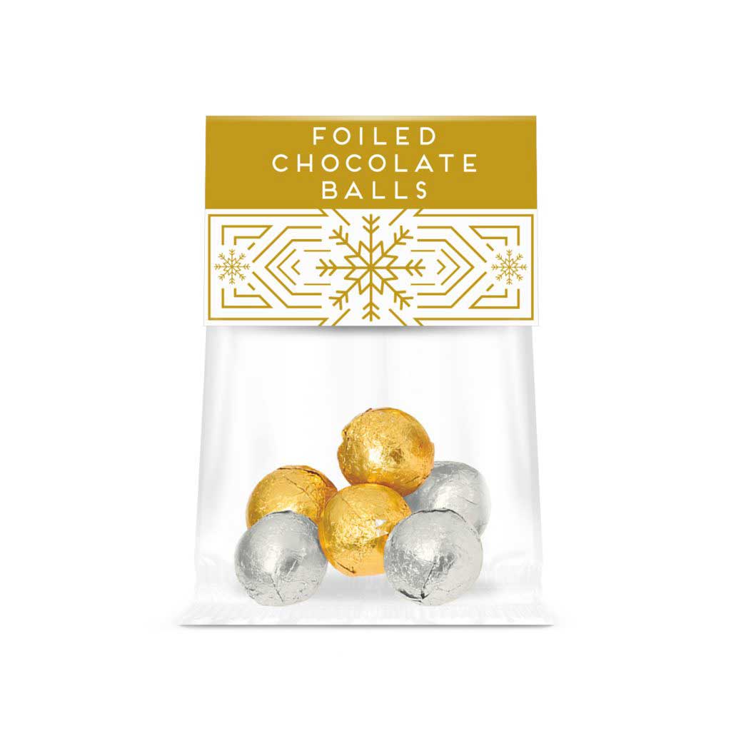 Eco Info Card Foiled Chocolate Balls | Chocolate Shapes | Redbows Ltd