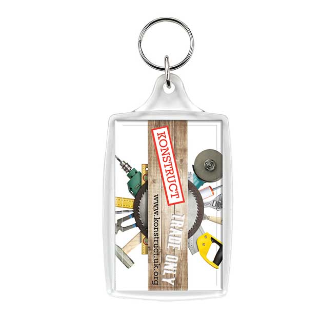Large Coloured Plastic Keyrings L4 | Printed Promotional Keyrings
