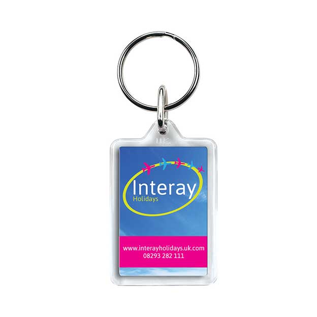 Compact Coloured Plastic Keyrings Y1 | Printed Promotional Keyrings