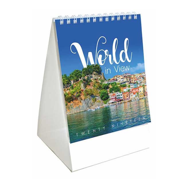 World In View Mini Desk Calendars | Calendars | Redbows Ltd